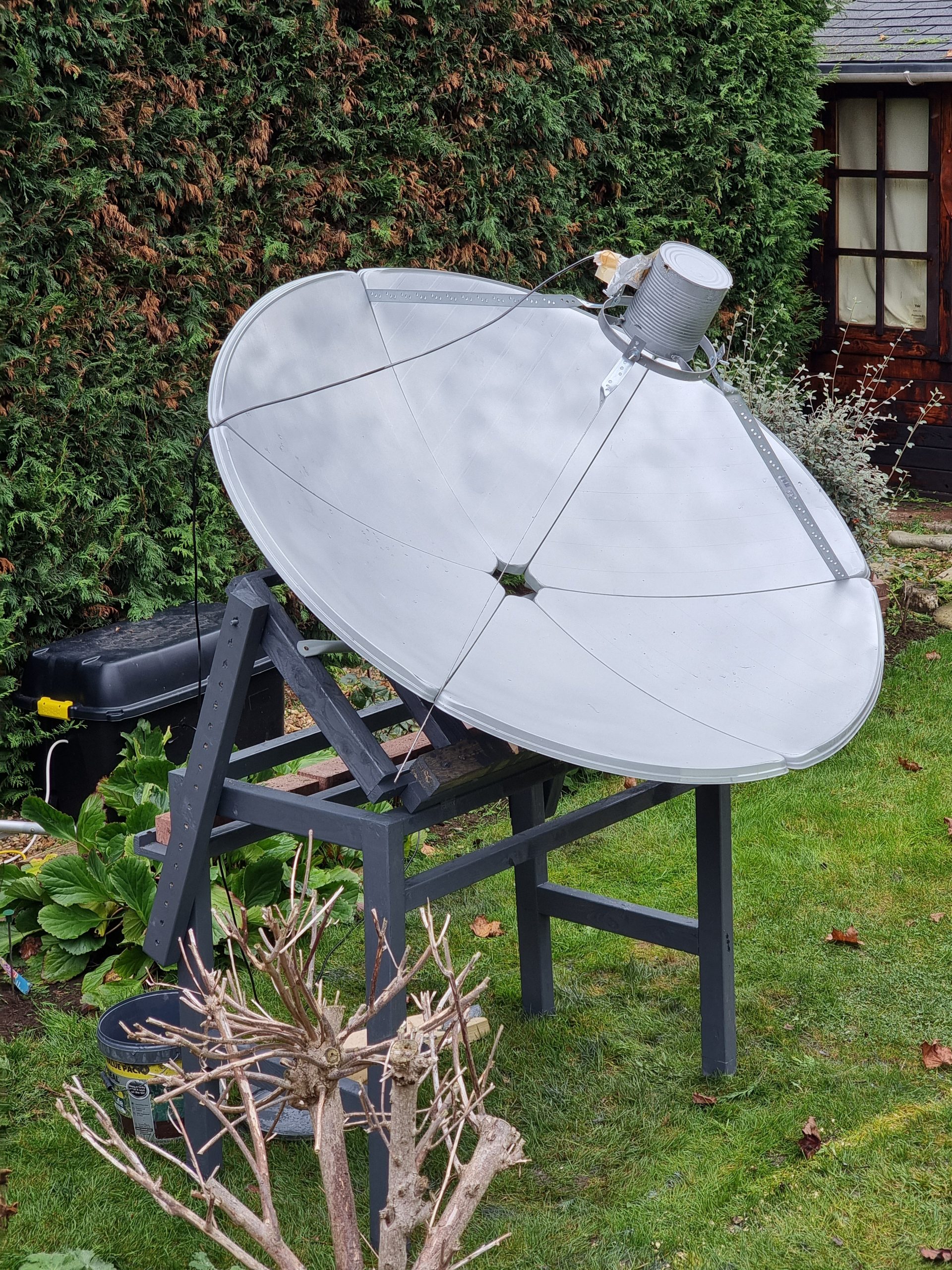 Solar Cooker Dish Radio Telescope @ LRO fully assembled for first time ...