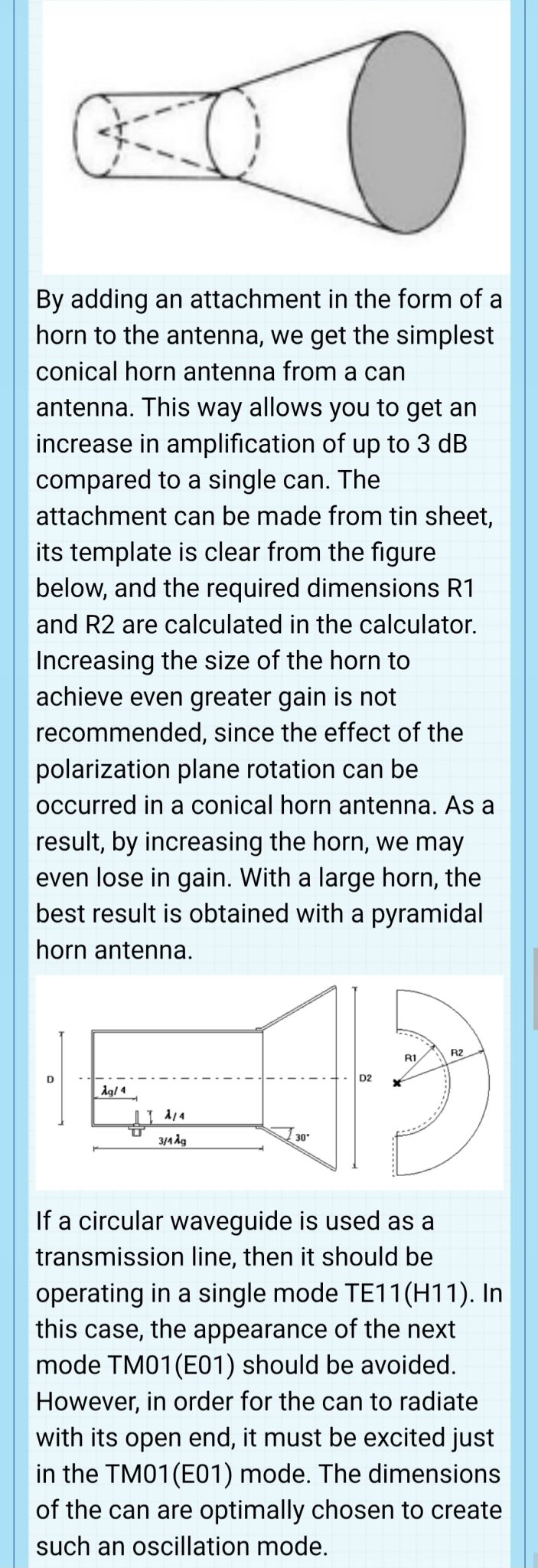Calculating dimensions for 1420 MHz hydrogen line cantenna to use as ...