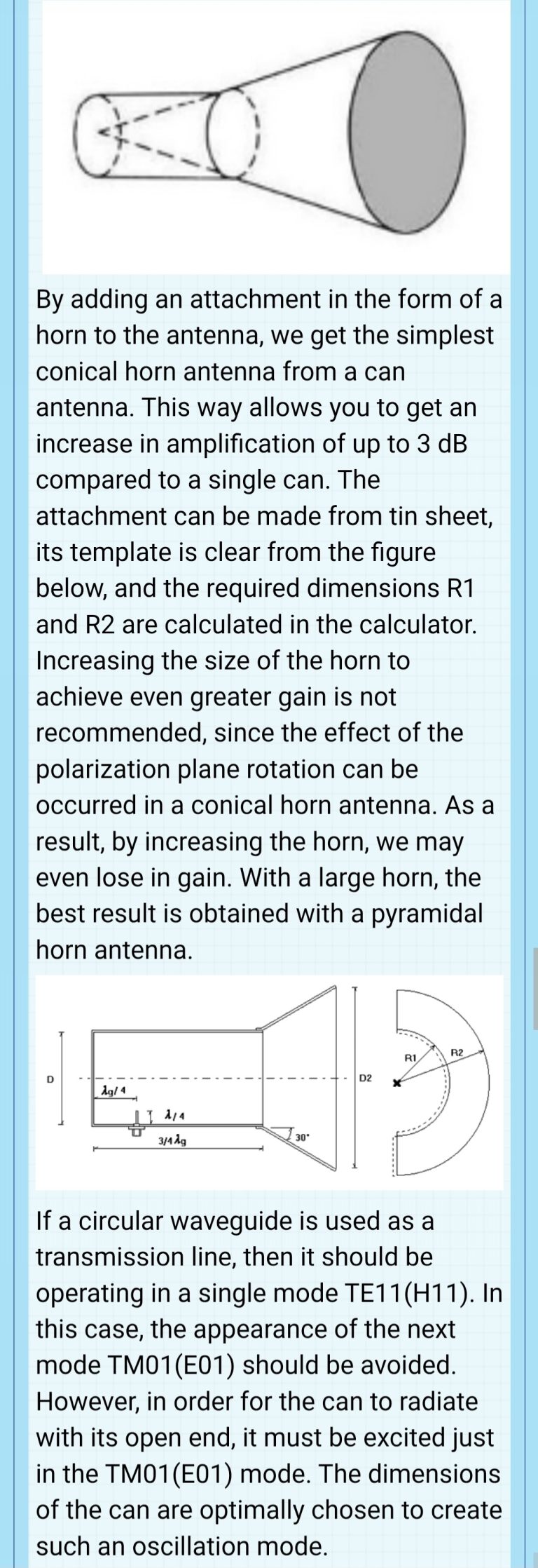 Calculating dimensions for 1420 MHz hydrogen line cantenna to use as ...